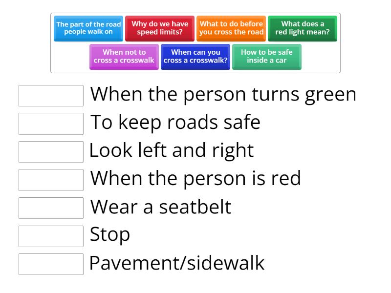 Road safety matching - Match up
