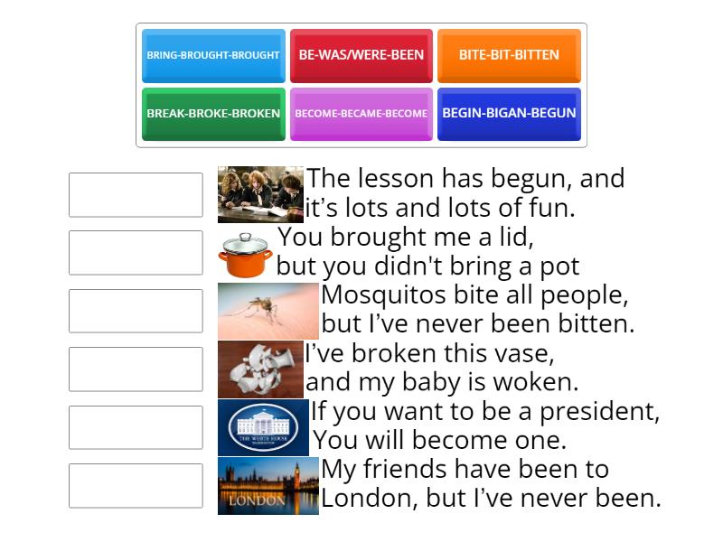 Irregular verbs part 1-A poems - Match up