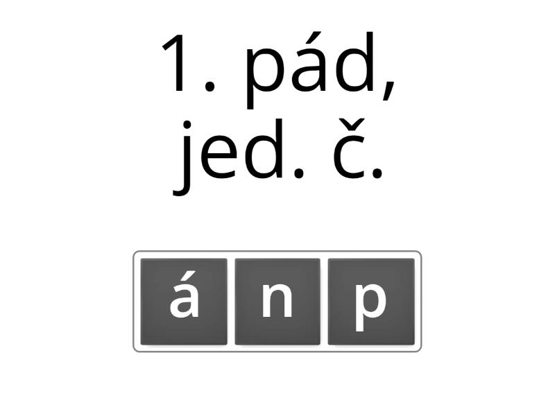Vzor PÁN - Anagram