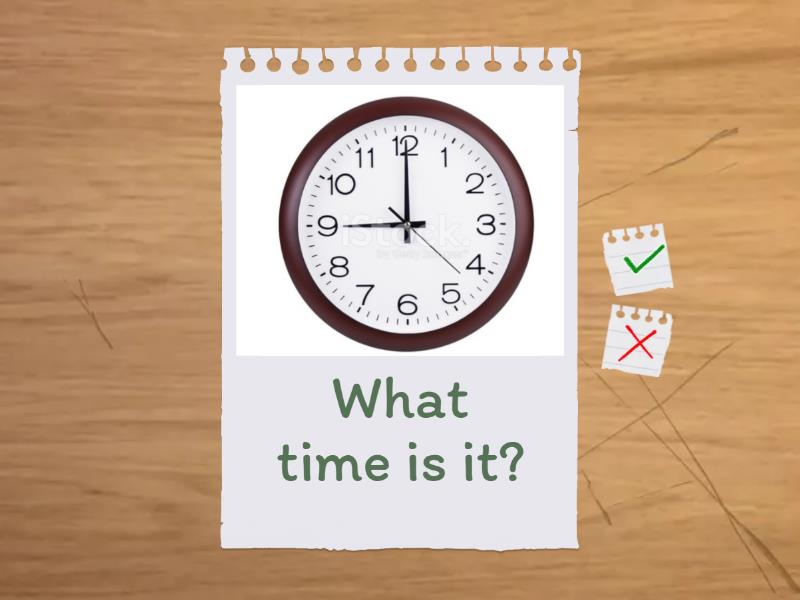 AS 2 what time is it? - Flash cards