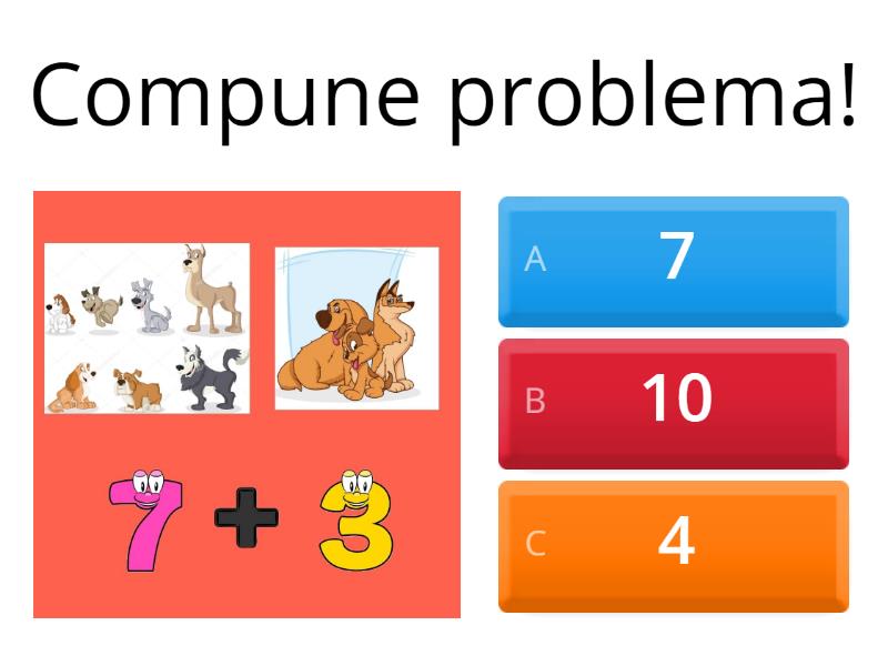 Compune o problema utilizand urmatoarele imagini si ofera raspunsul ...