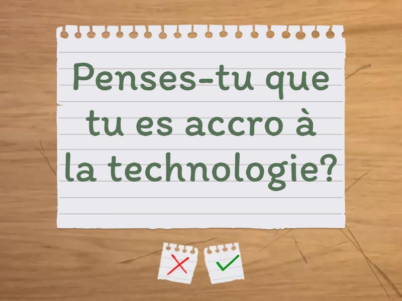 La Technologie Speaking Questions - Flash cards