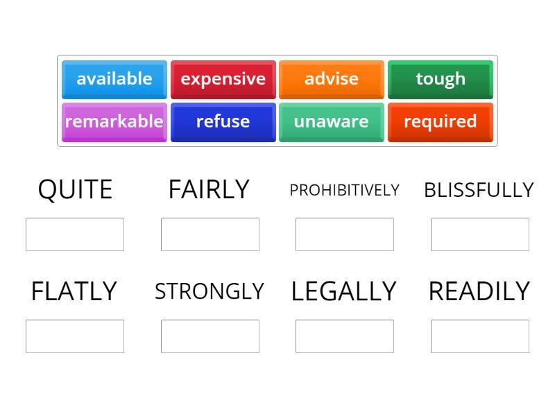 ADVERB COLLOCATIONS PART 3 - Group sort