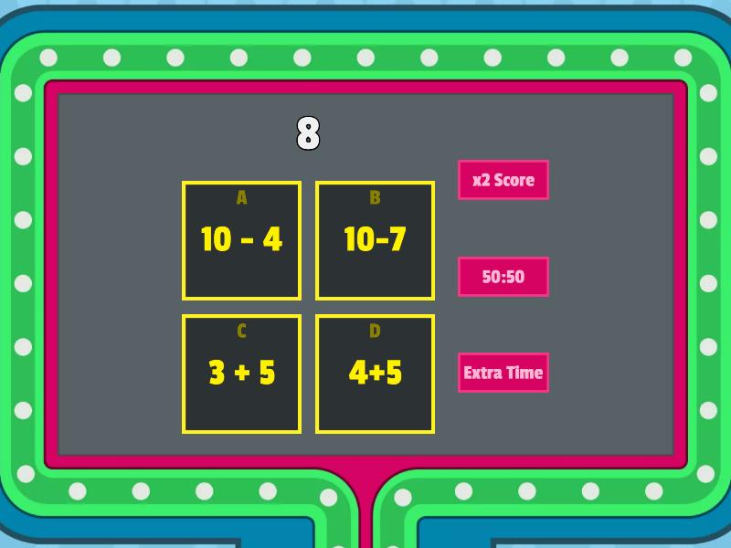 Addition and Subtraction - Gameshow quiz