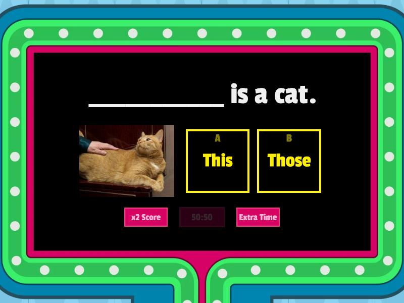 Demonstrative Adjectives 6th Grade Isa - Gameshow quiz