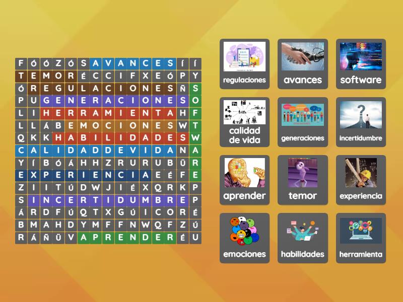 inteligencia artificial - Sopa de letras