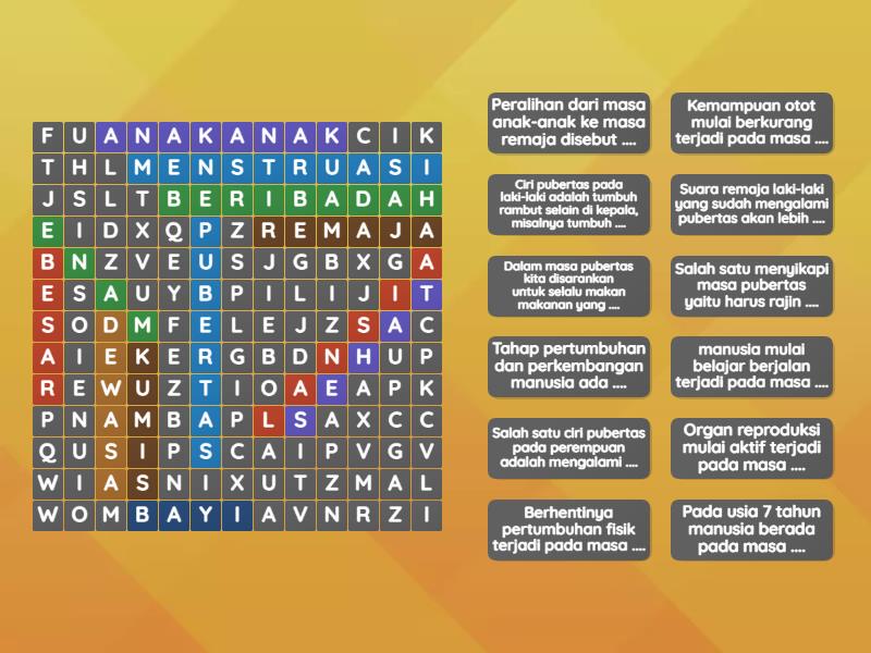 IPA Tema 7 - Wordsearch