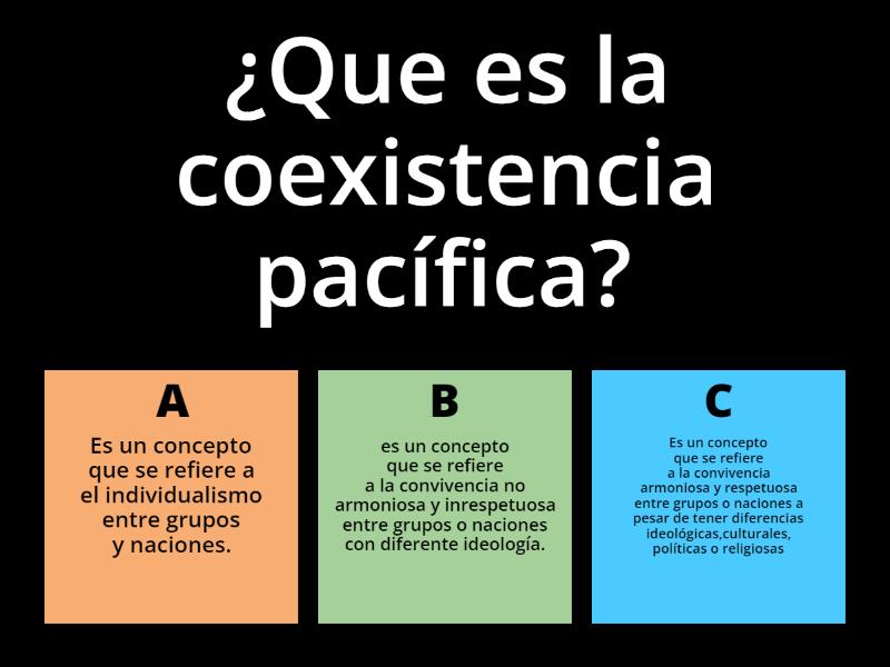 coexistecia pacífica - Quiz
