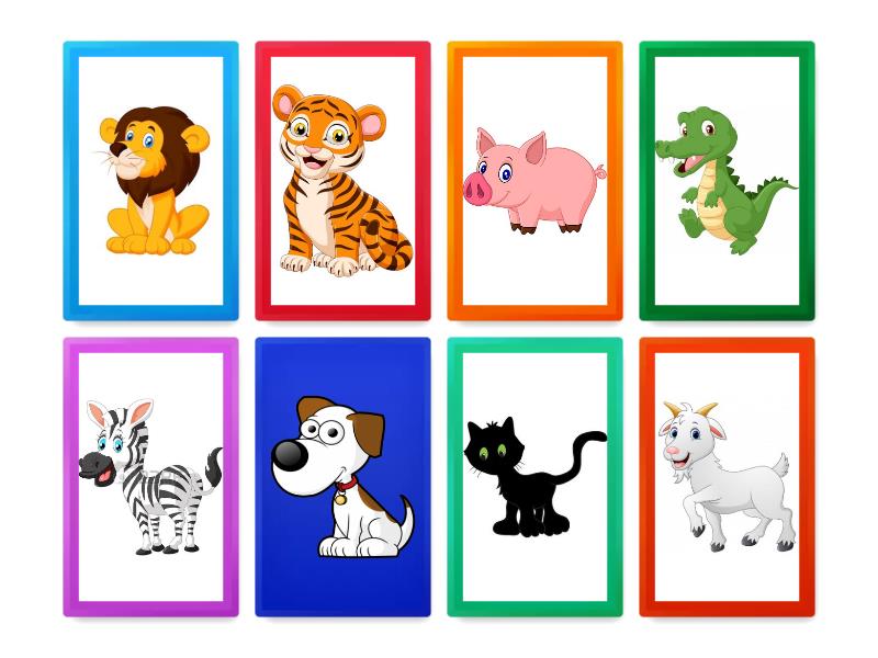 Describe and guess the animals - Flip tiles