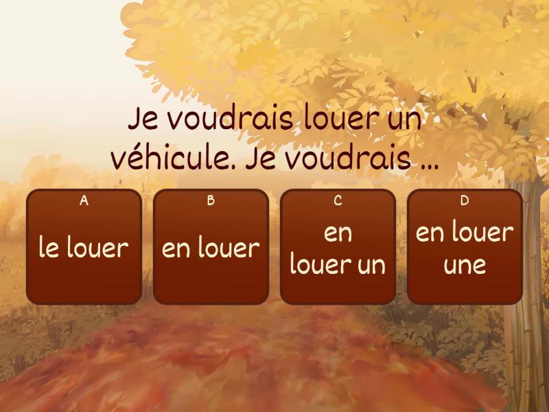 Les pronoms : en, le, la, les, lui, leur, me, te, nous, vous. Exercice ...