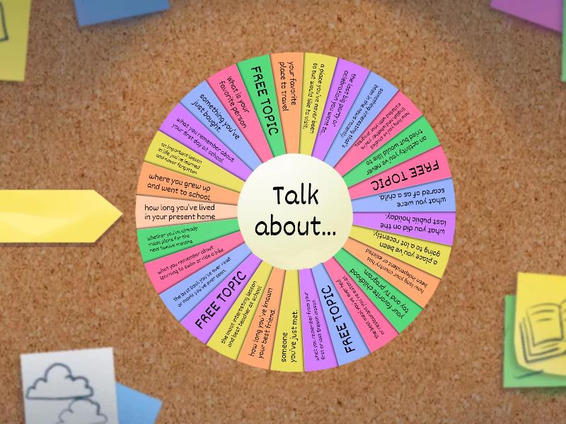 SPEAKING ACTIVITIES - Spin the wheel