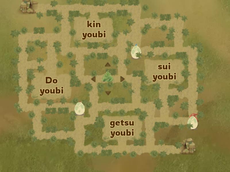 M12- -Days of the week in Japanese - Maze chase