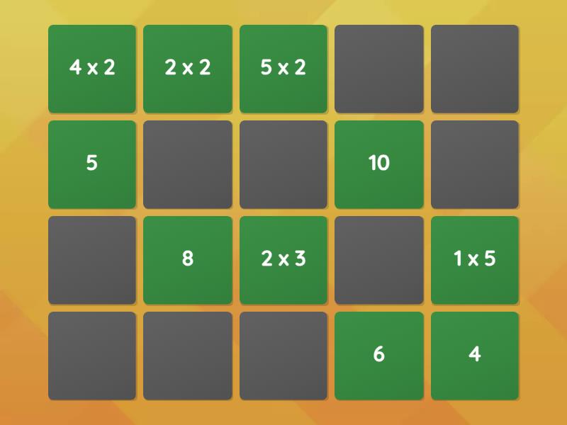 times tables - Matching pairs