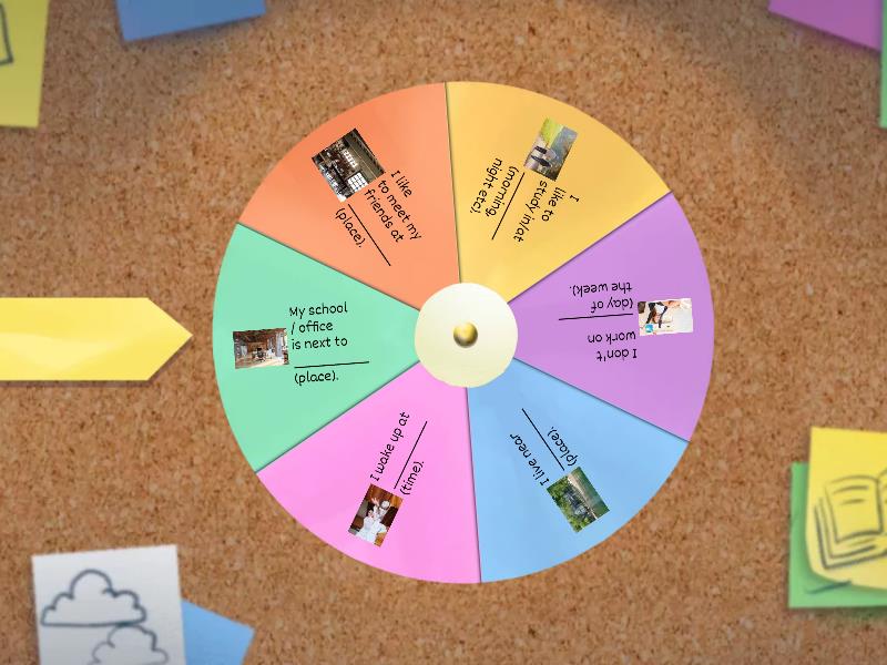 RoadMap A2. 6A Prepositions - Spin the wheel