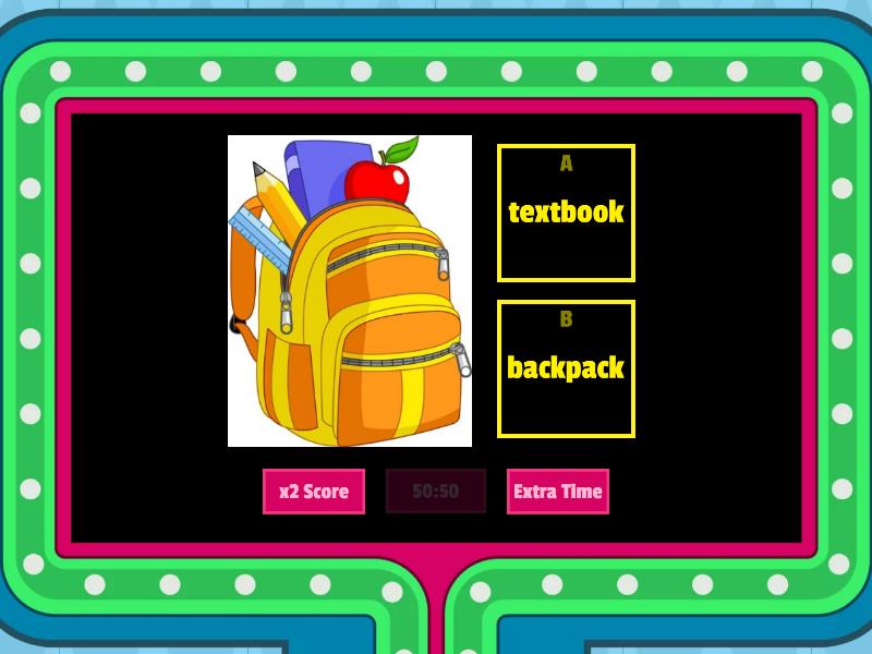 School object - Gameshow quiz