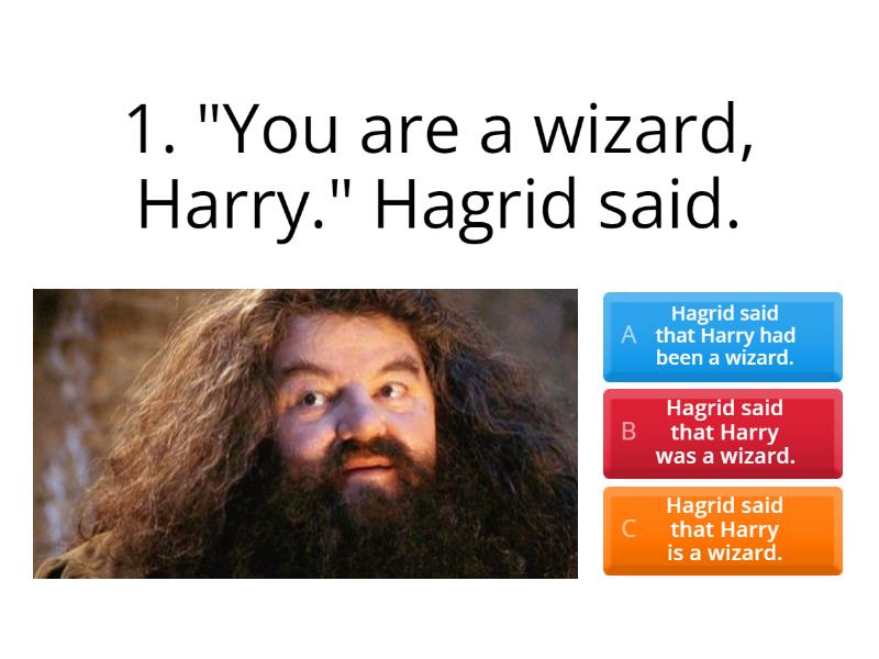 Reported Speech: Harry Potter - Quiz