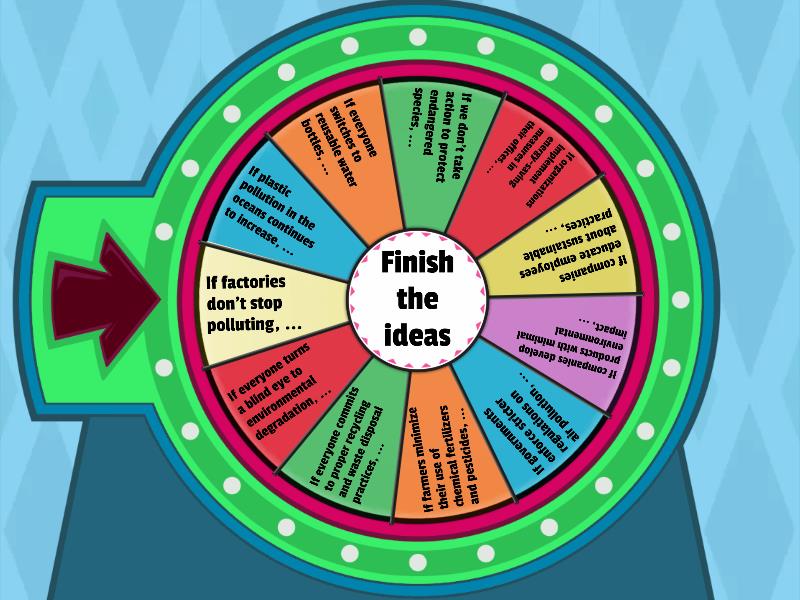 Pre-Intermediate_First conditional_Speaking - Spin the wheel