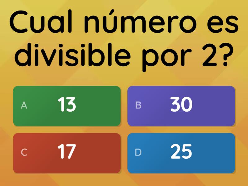 Divisibilidad: números divisibles por 2,5 y 10 - Cuestionario