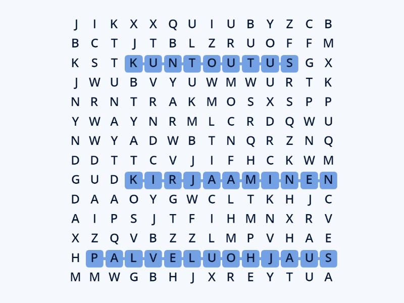 Sanaristikko - Wordsearch