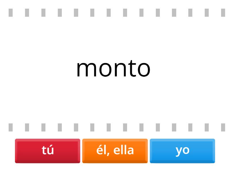 verbo montar - Find the match