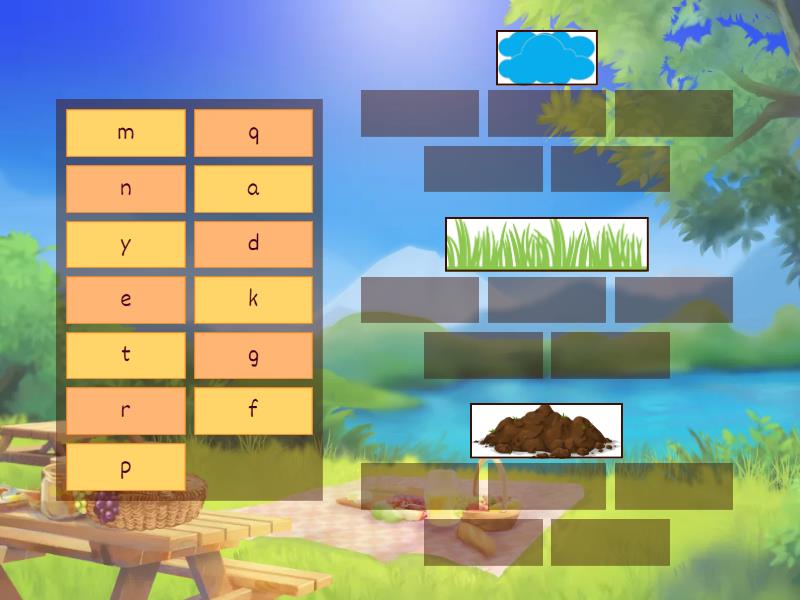 Sky Grass Dirt - Lowercase letters - Group sort