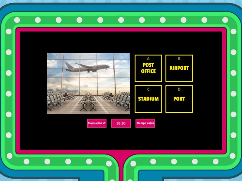 QUIZ SHOW, PLACES IN TOWN - Concurso de preguntas