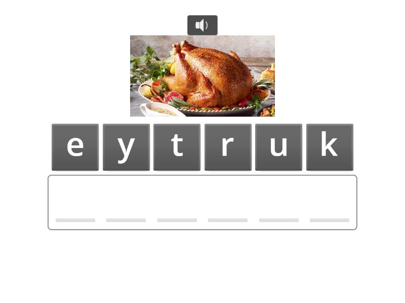 Holidays - Thanksgiving - Anagram