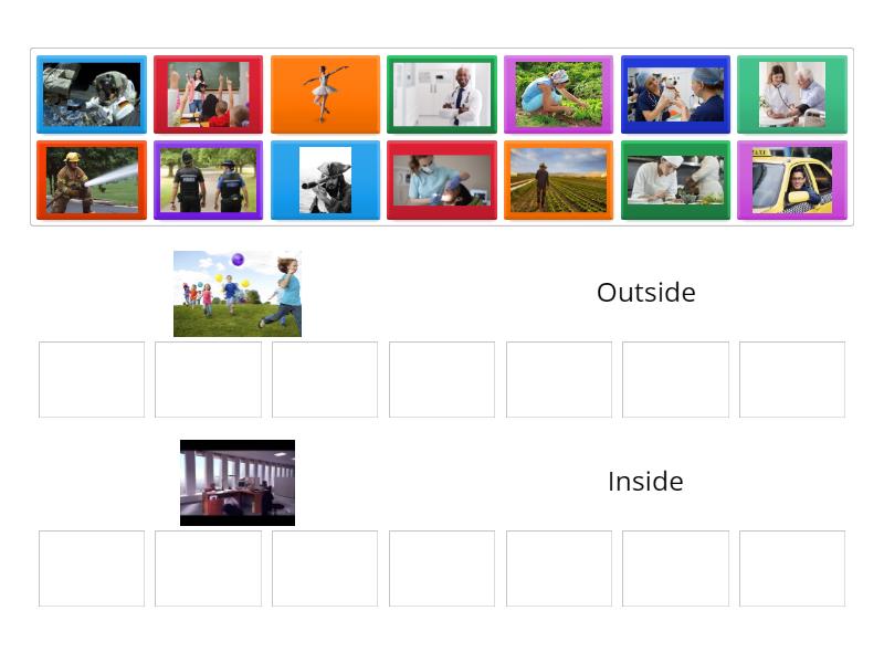 Jobs. Inside or outside - Group sort