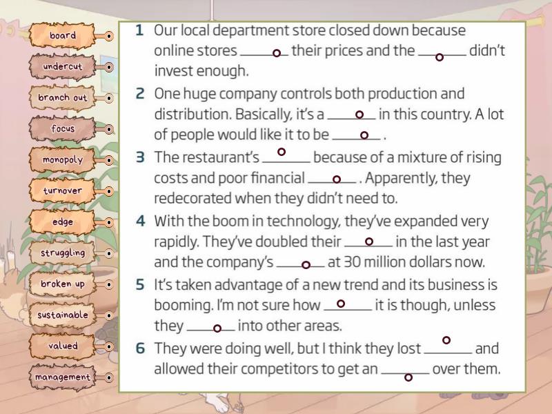 Unit 6A. New vocabulary - Labelled diagram