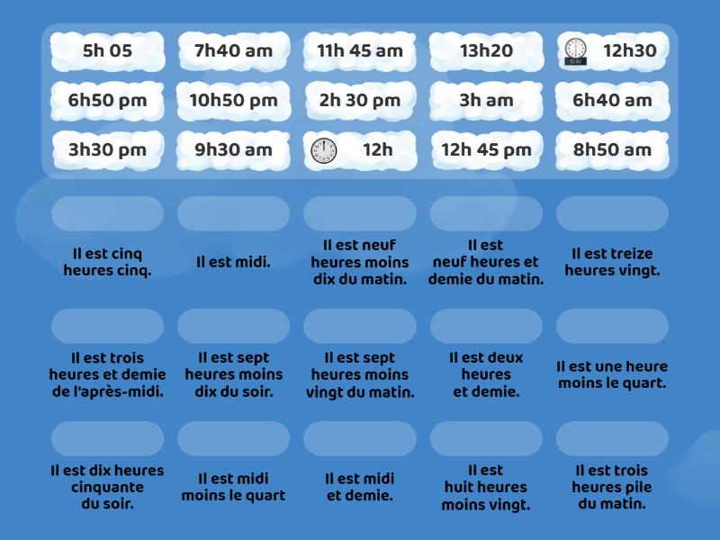 les heures - PRATIQUEZ - Associação
