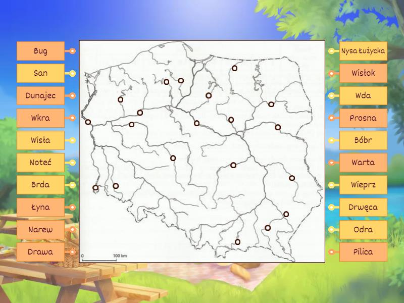 mapa rzek - Labelled diagram