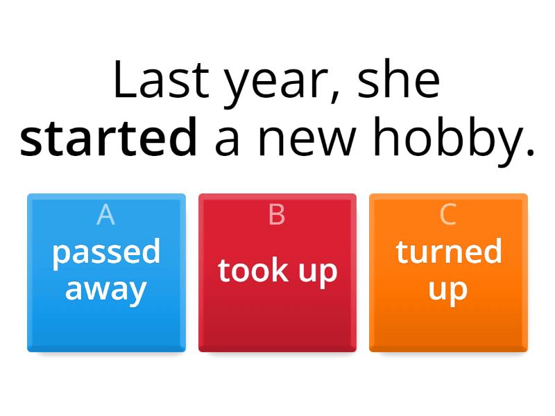 Phrasal verbs storytelling 1 - Quiz