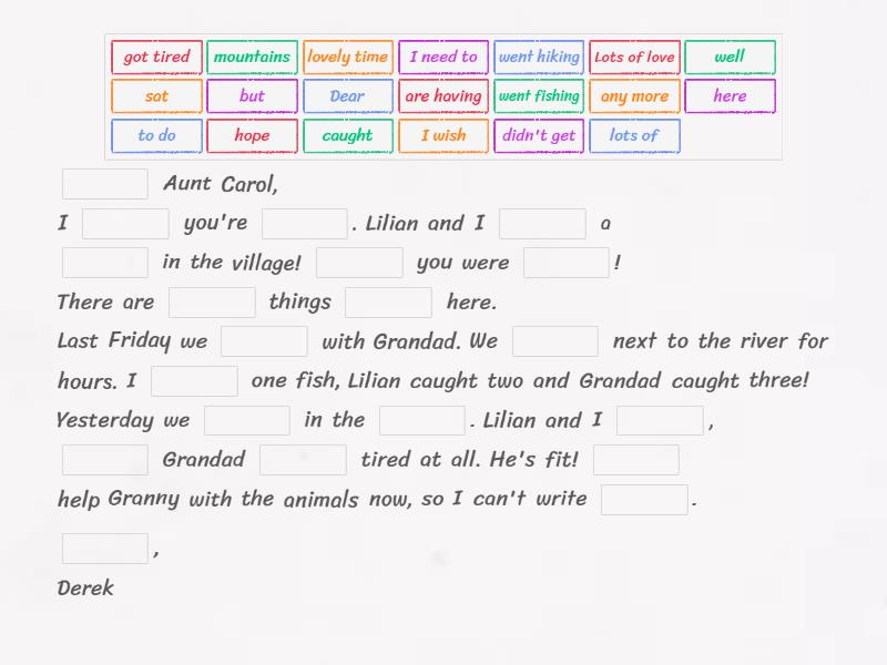 GG3 unit 3.6 writing - Complete the sentence