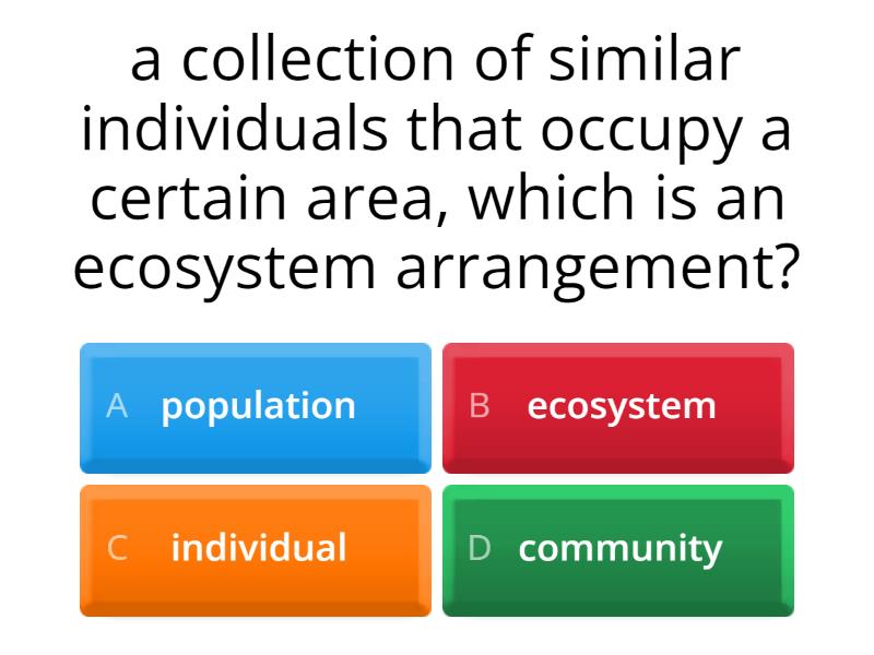 Ecosystem - Quiz