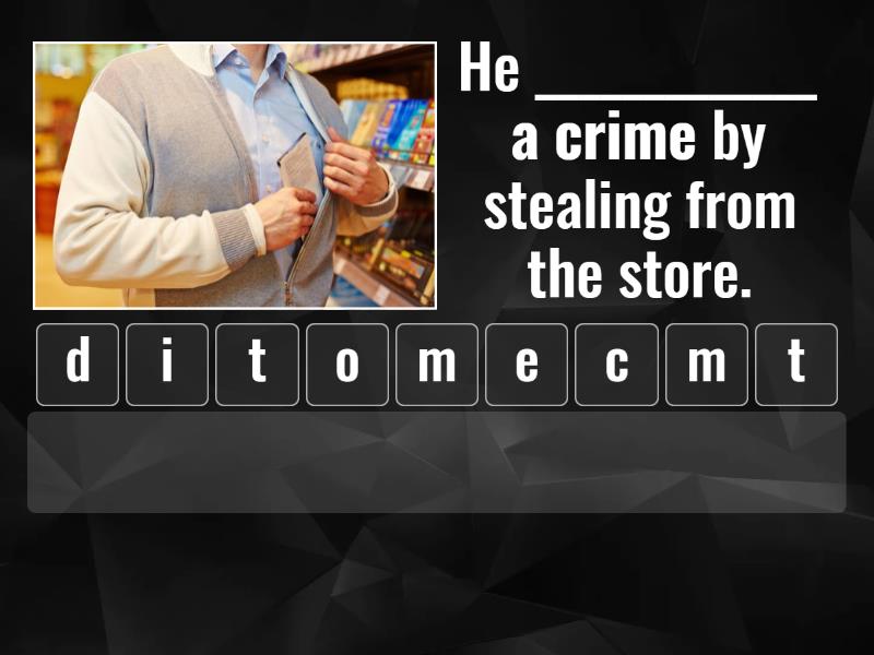 Crime: Vocabulary Practice - Anagram