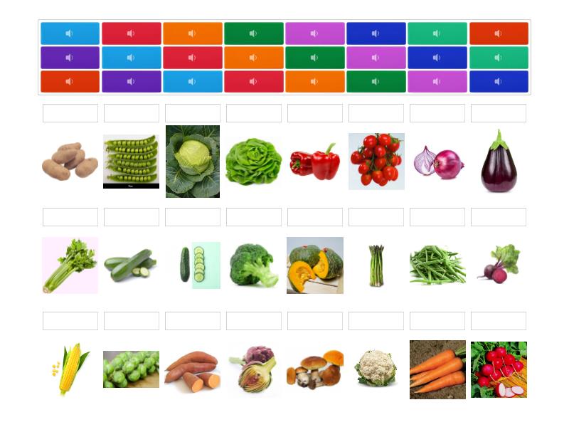 vegetables - Match up