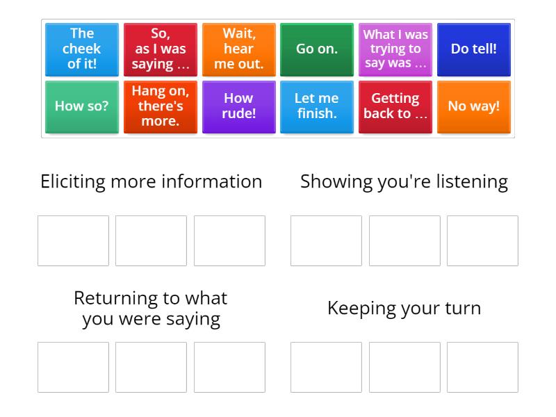 2D Manage a fast-paced conversation (Roadmap C1) - Group sort