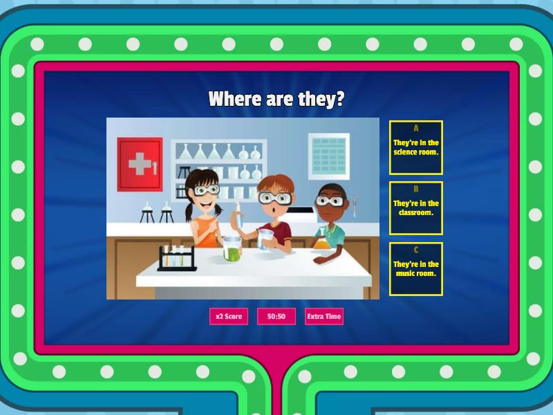 Parts of School - Guess What 3 - Unit 2 - Gameshow quiz