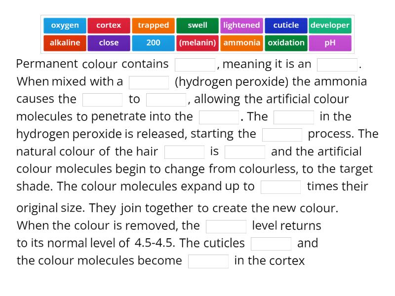 Permanent colour-Fill in the gaps - Lengkapi kalimatnya