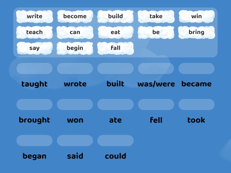 Pilot 9 unit 9 lesson 1 irregular verbs - Match up