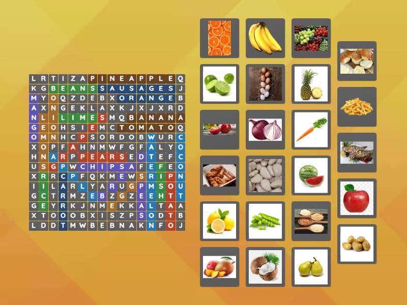 Food Unit 4 Get ready for Starters - Wordsearch
