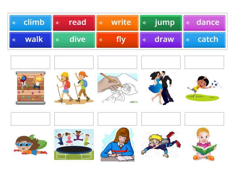 action verbs - Match up