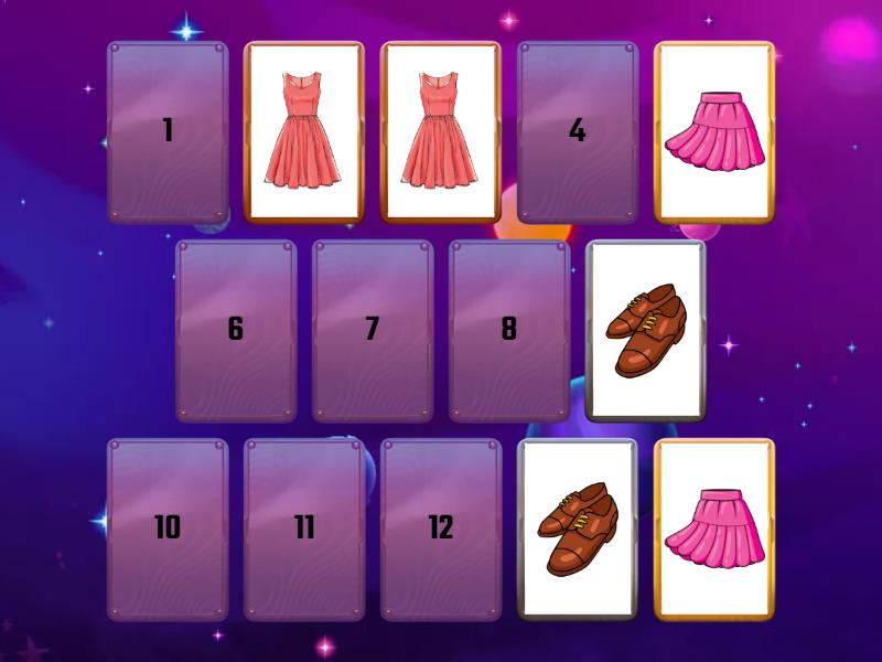Clothes game - Parejas