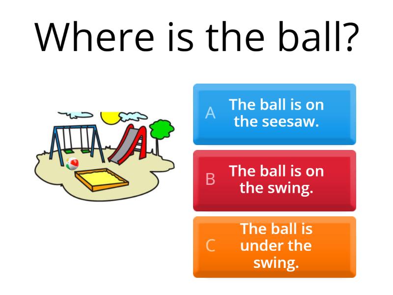 Prepositions of place- playground - Quiz