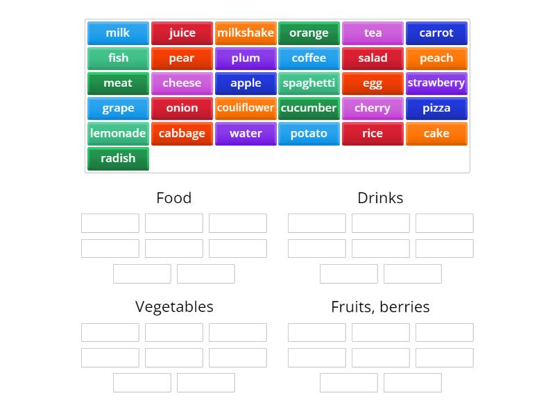Food - Group sort