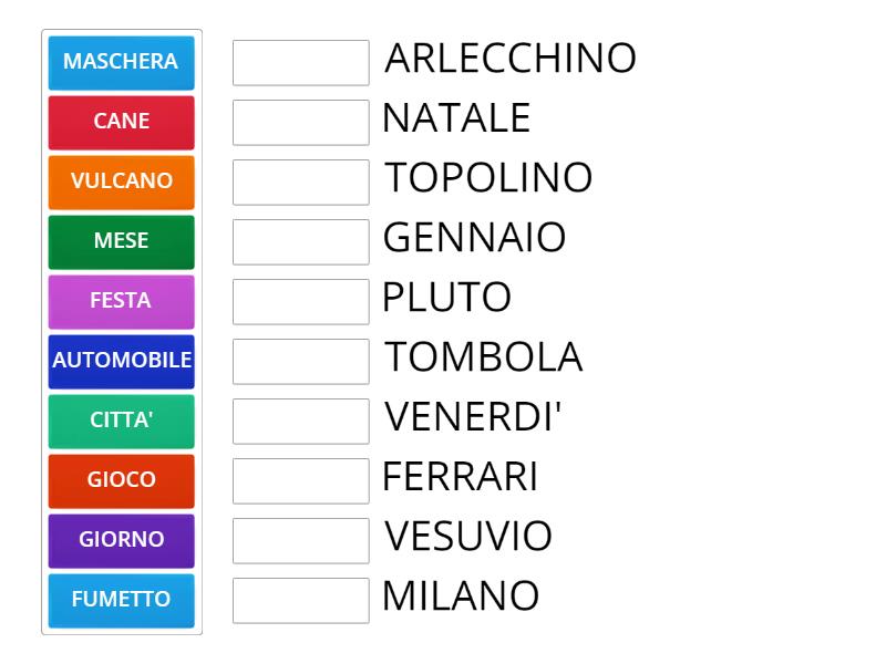 4. Nomi comuni e propri - Match up
