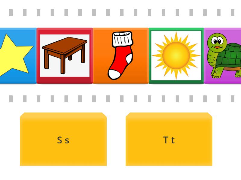 Beginning Sounds S and T - Speed sorting