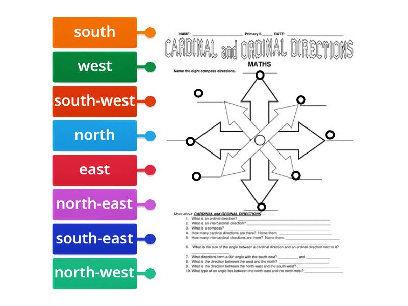 Primary and Secondary Directions - Diagrama con etiquetas