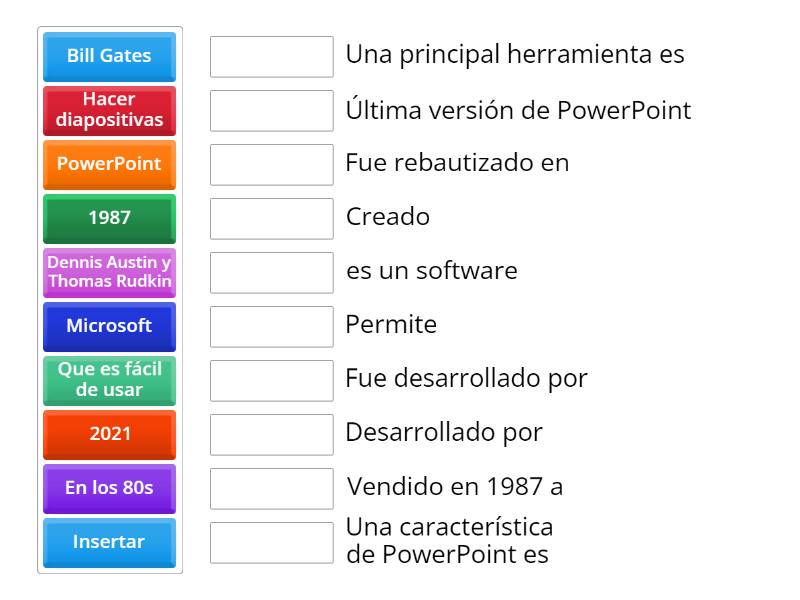 PowerPoint - Match up