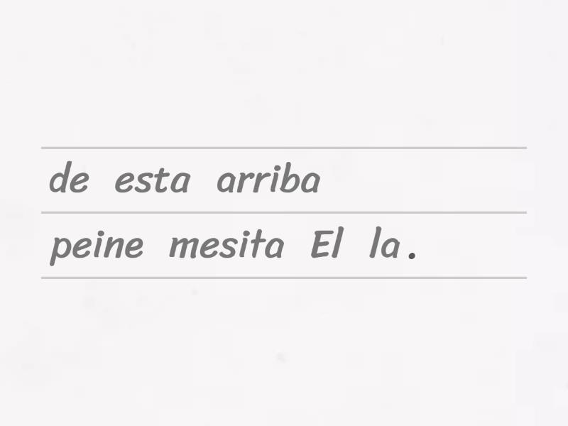 Oraciones con diptongos - Unjumble